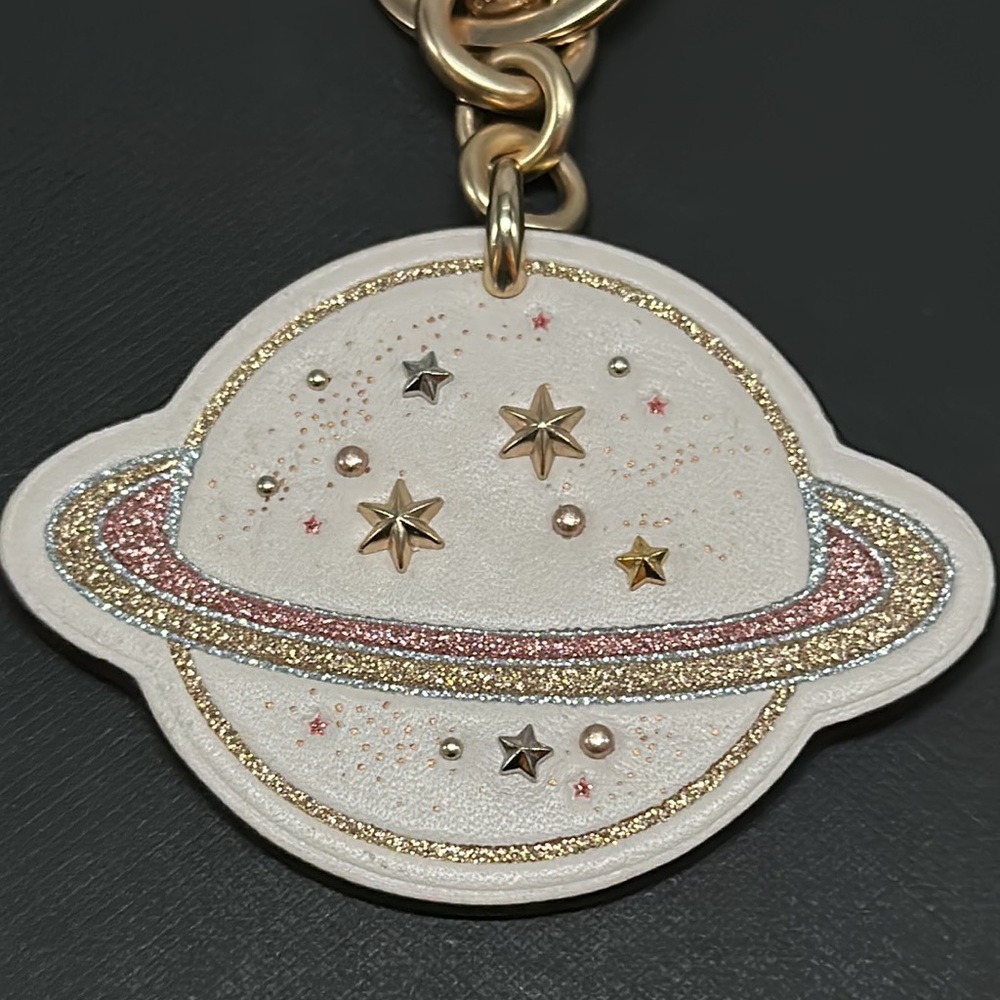 Coach X Nasa Saturn Planet Space Leather Bag Charm Ke… - Gem